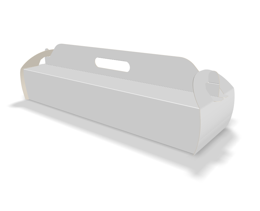 Caja para Pan de Jamón Blanca – CARTONBAR
